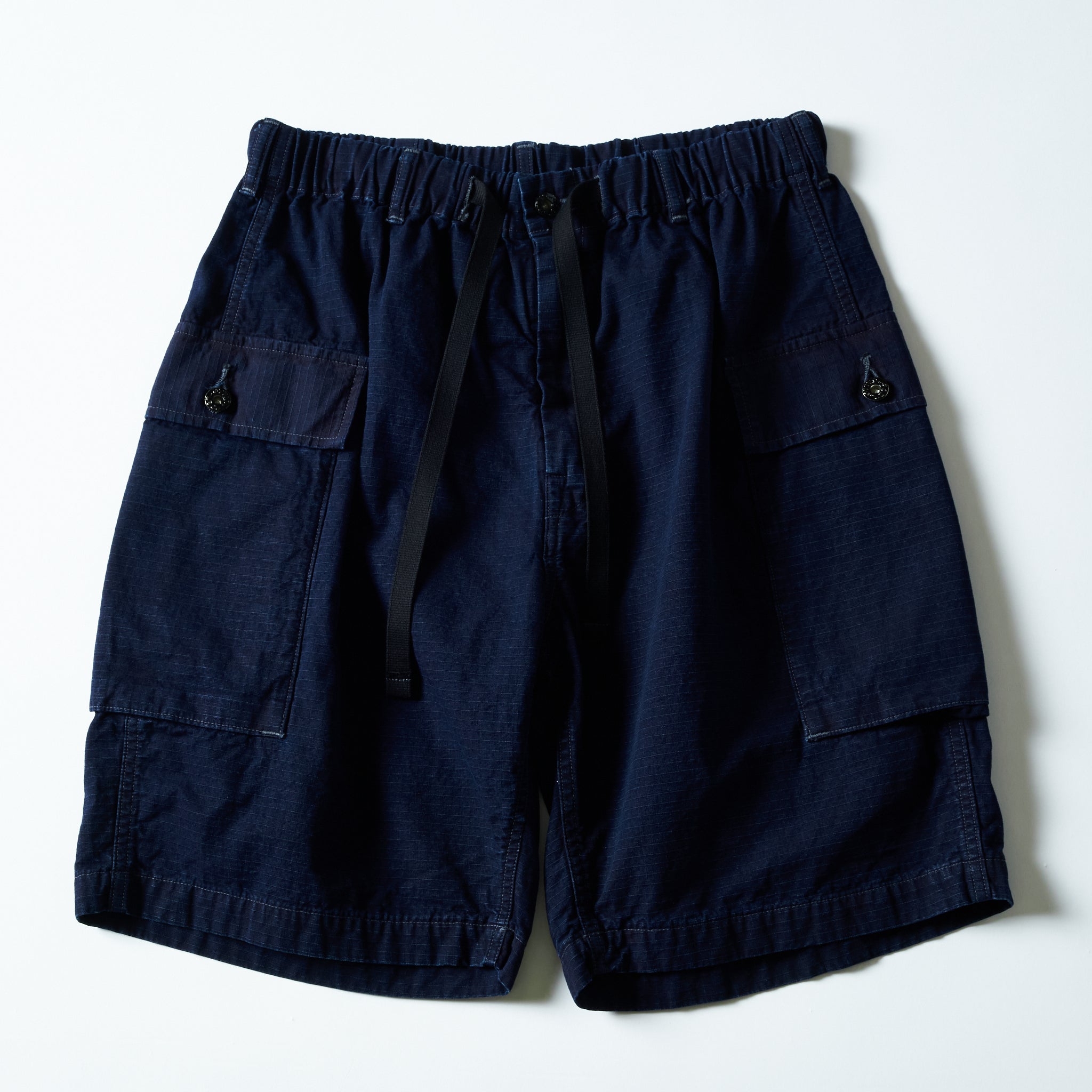 #3308S-DRI E-Z WALKABOUT Shorts : cotton dobby ripstop indigo deep was