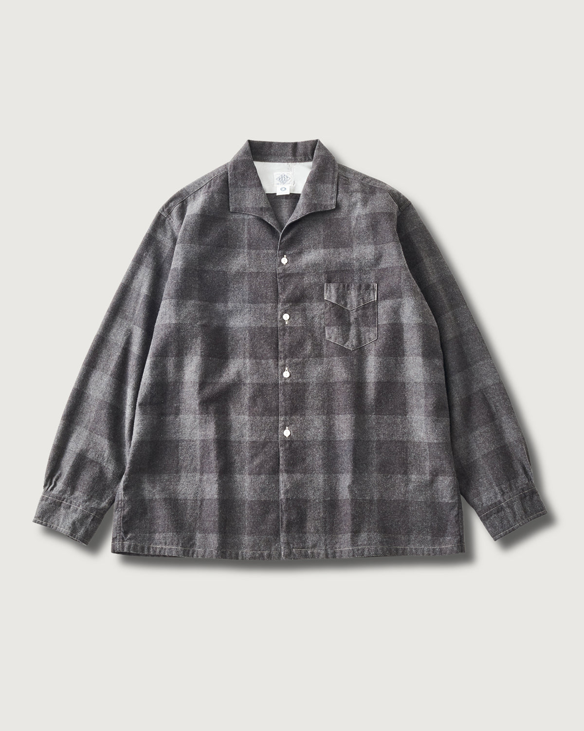 #3224-FP6 Fever : cotton flannel plaid grey block check