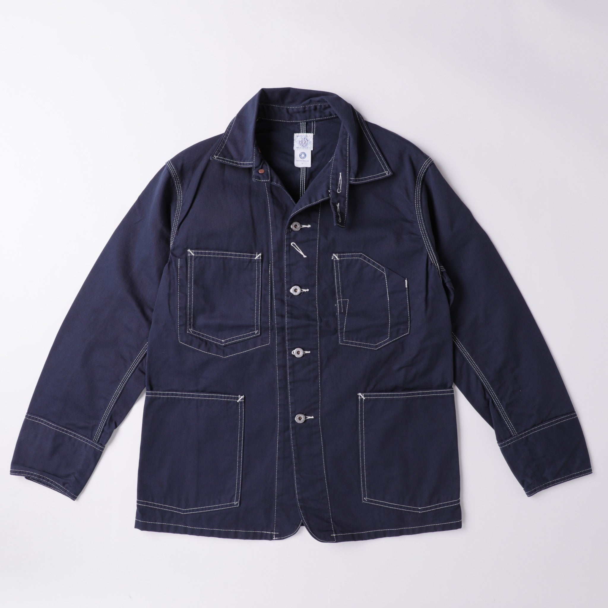 2102 Engineer's Jacket : cotton twill navy "Dead Stock" / M – POST OʼALLS