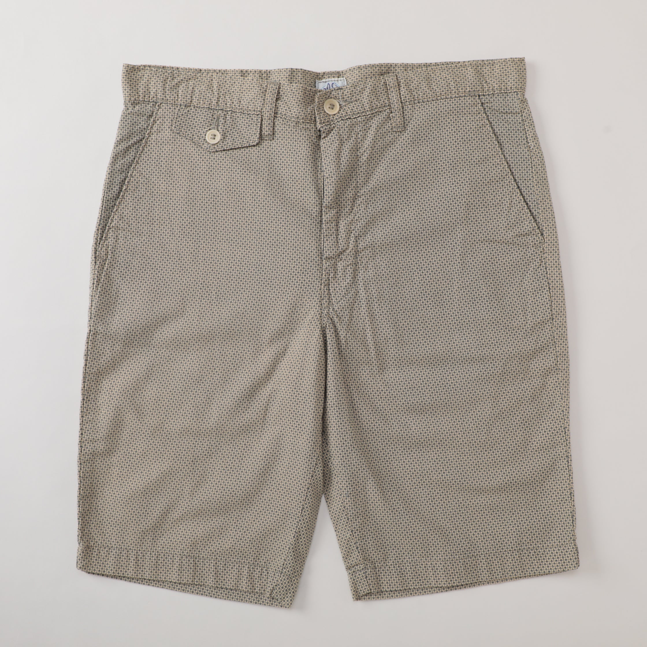 #1374S Menpolini Shorts : mid brown vintage calico pts-076 "Dead Stock ...