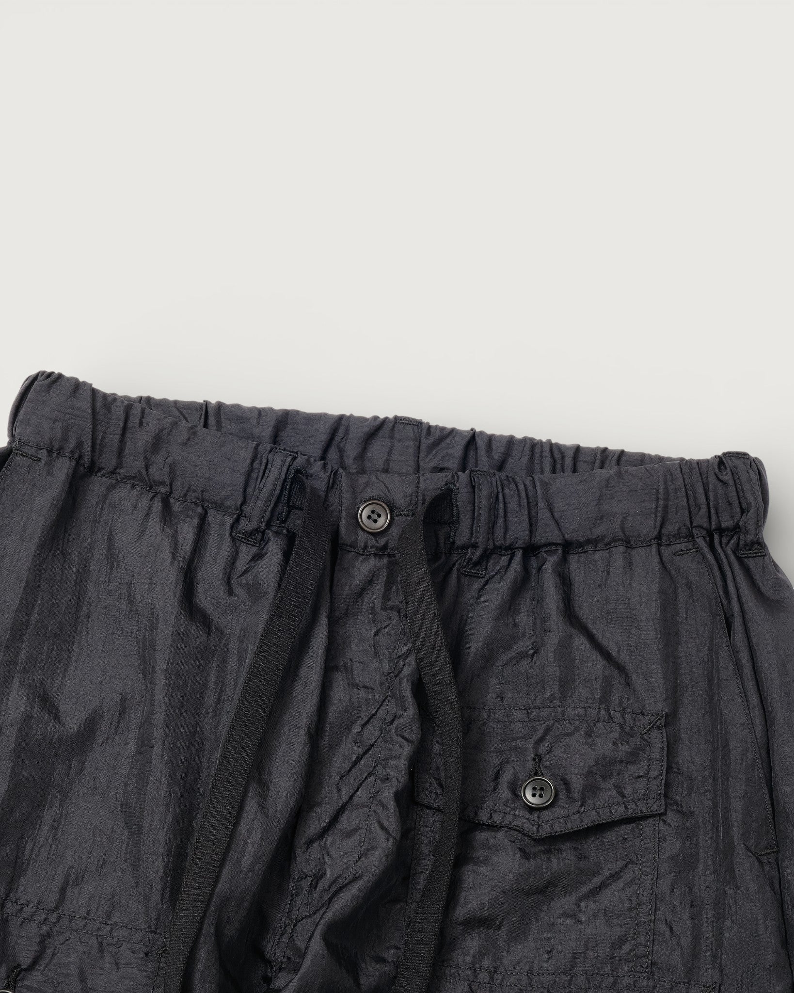 #3322-CNB Town & Country Pants : crinkle nylon taffeta black