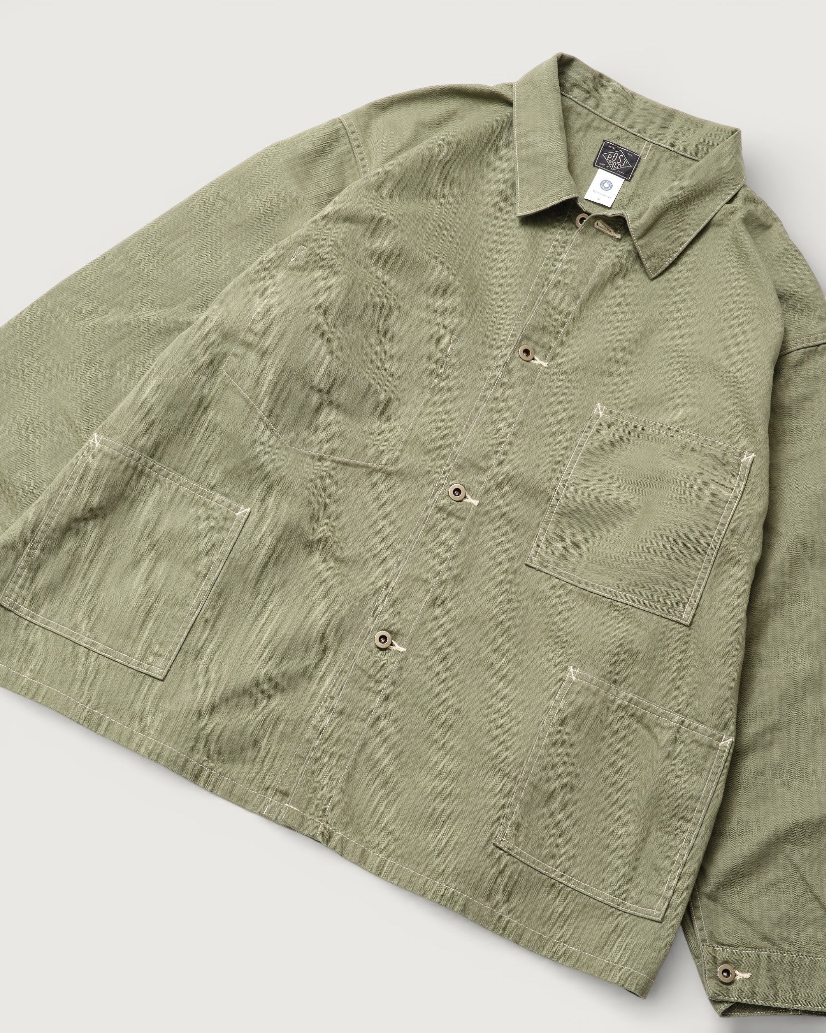 #3114R-MH5 USMC 1930s Utility Jacket : mini HBT sage