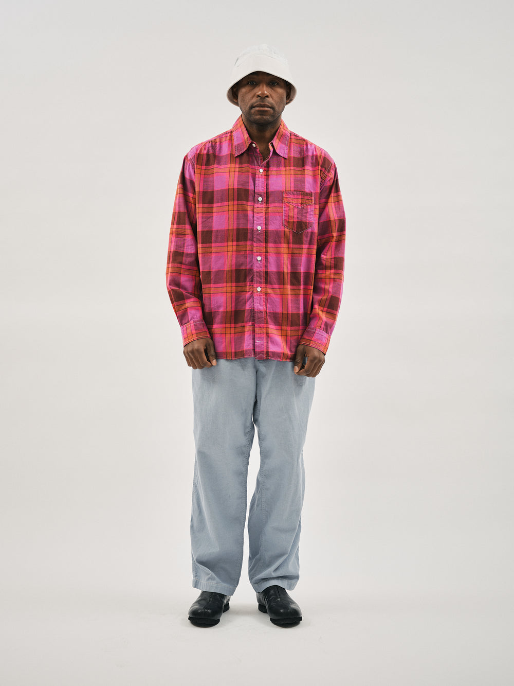 #3232-CPP Original BL Shirt : cotton plaid pink