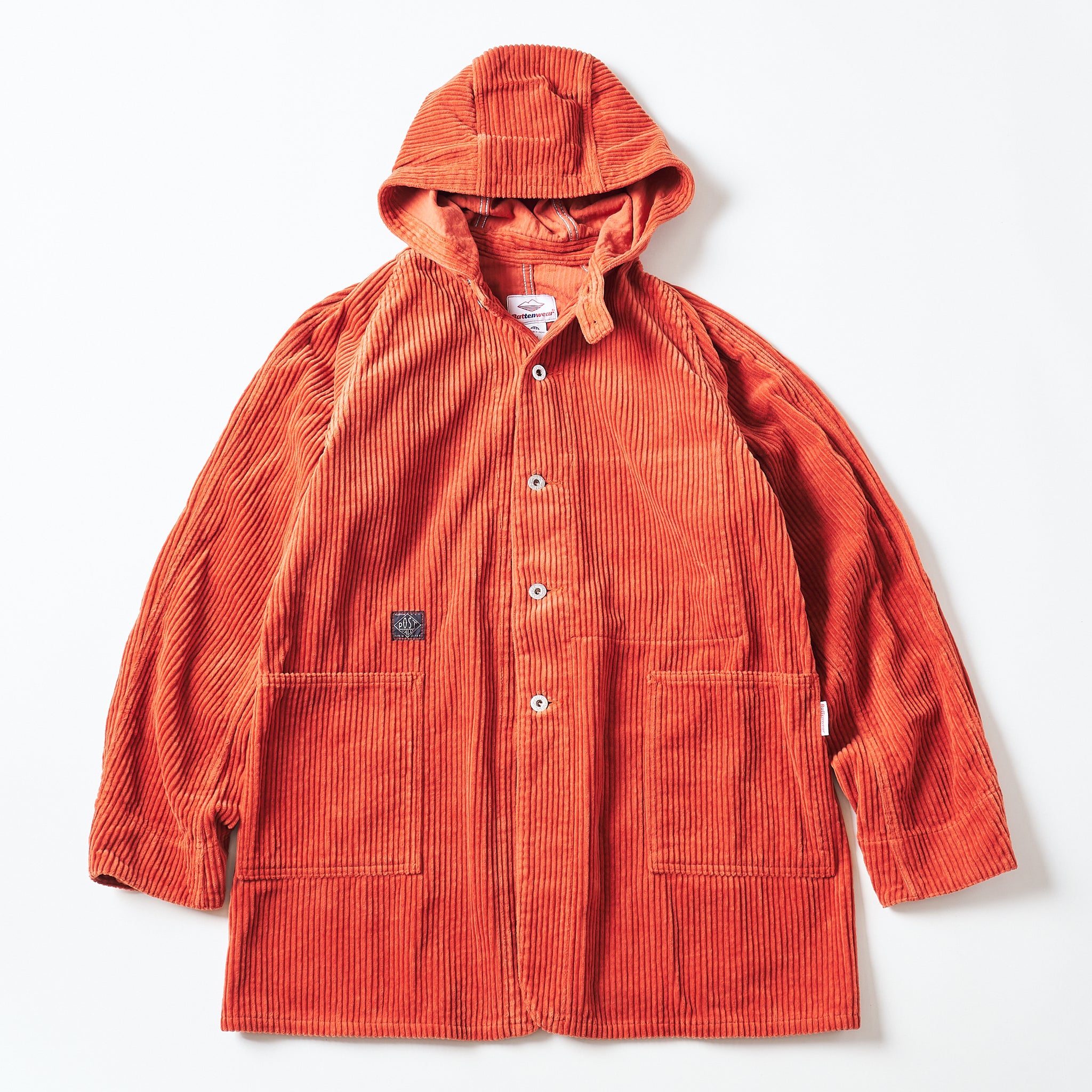 Post Overalls x Battenwear SB40 W/Hood : 5 Wale corduroy Burnt Orange