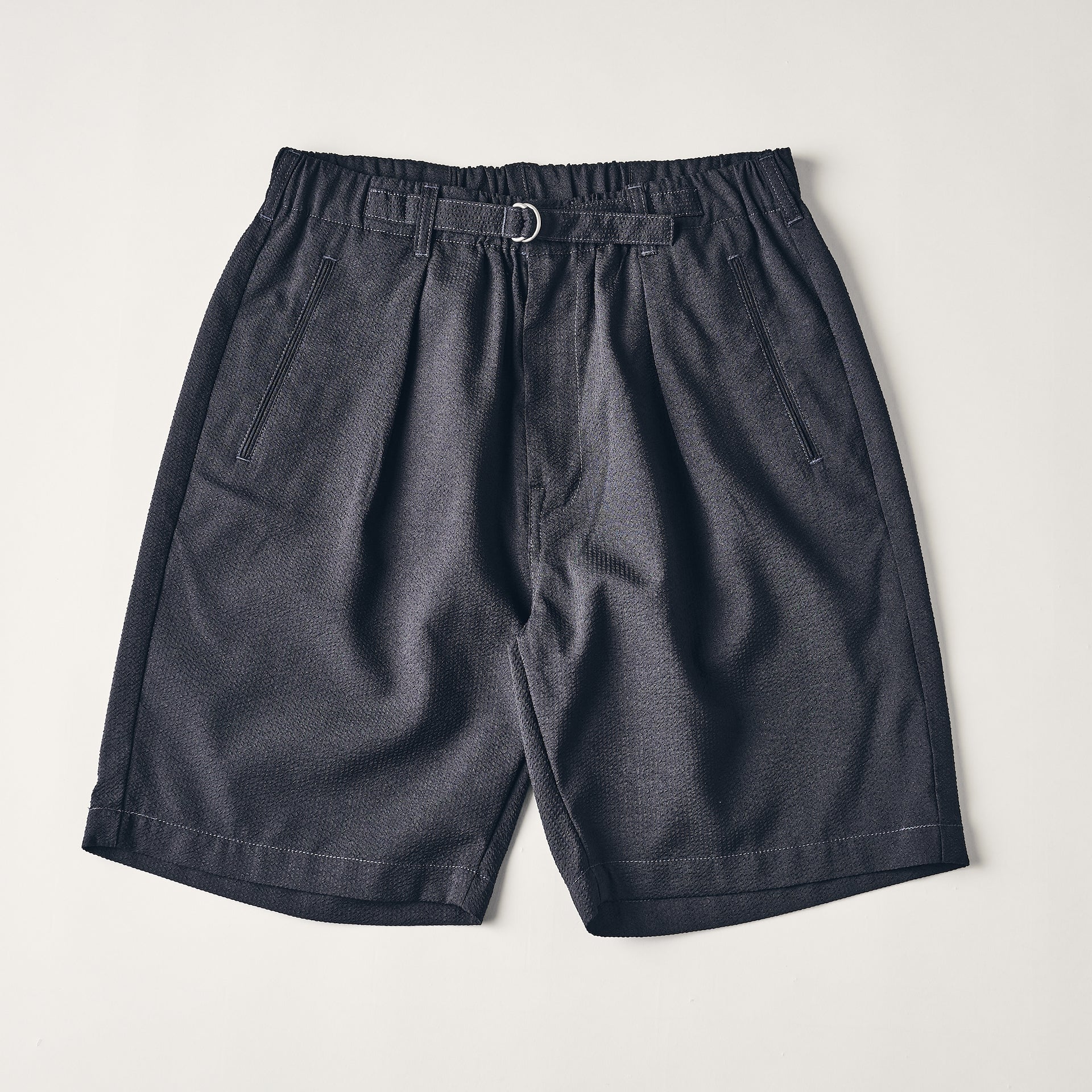 #3315S-PSB EZ Lax 4 Shorts : poly seersucker black